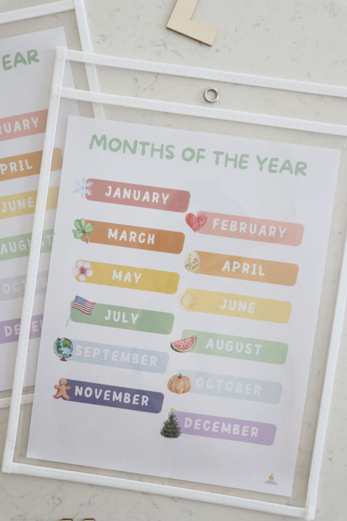 Months Of The Year Poster – Healthy Grocery Girl
